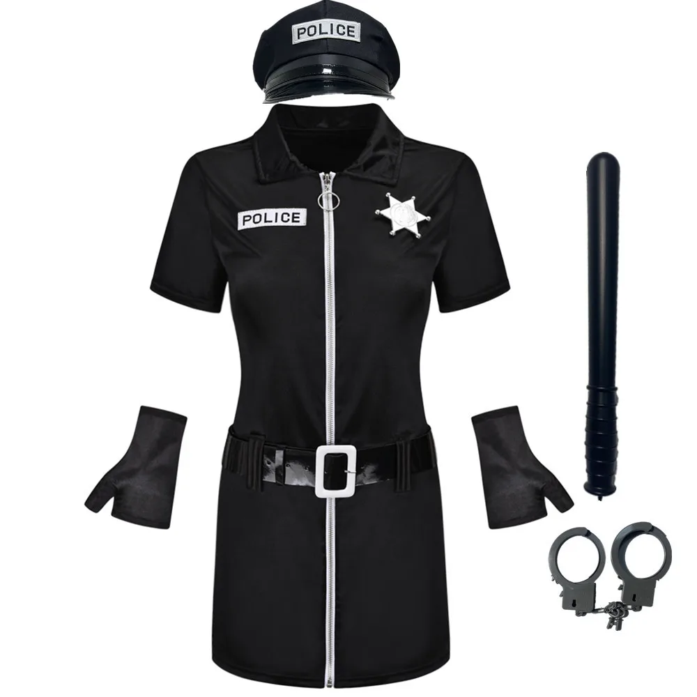 Halloween Purim Adults Cosplay Cop Police Officer Costumes Policeman ...