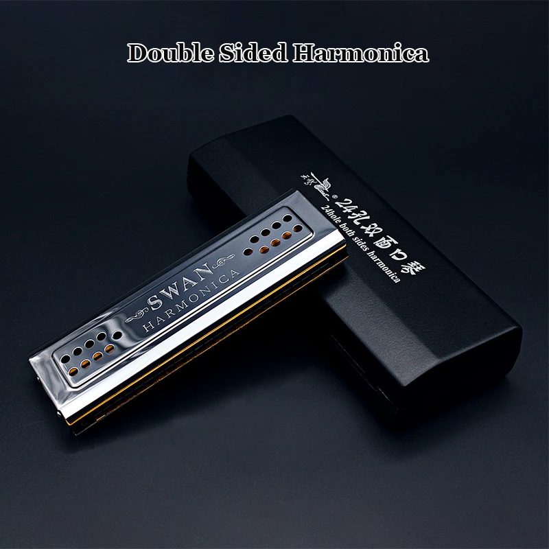 24-Hole-Blues-Double-Side-Harmonica-Key-Set-C-G-Tone-2-In-1-Tremolo ...