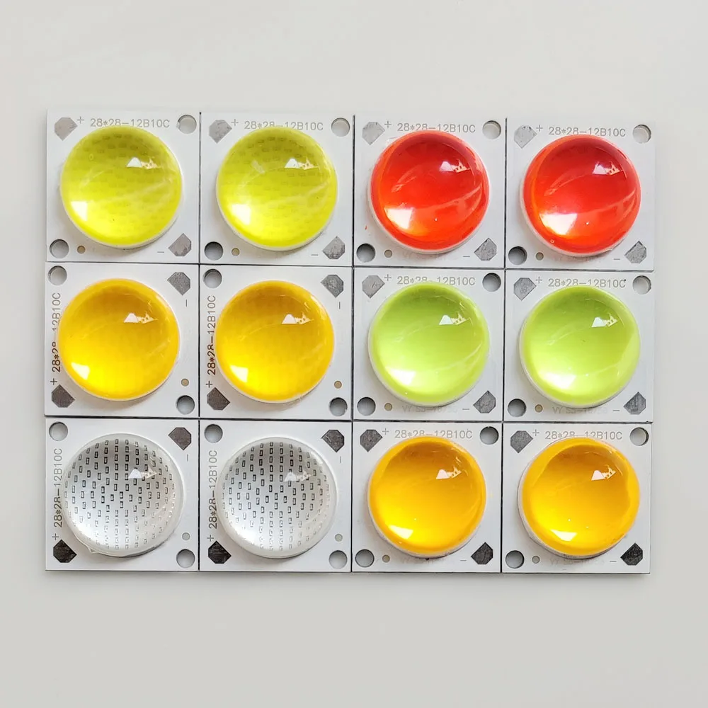 50W DC30V 1500MA Led Silicone Lens COB Lamp White Warm white Red Blue ...
