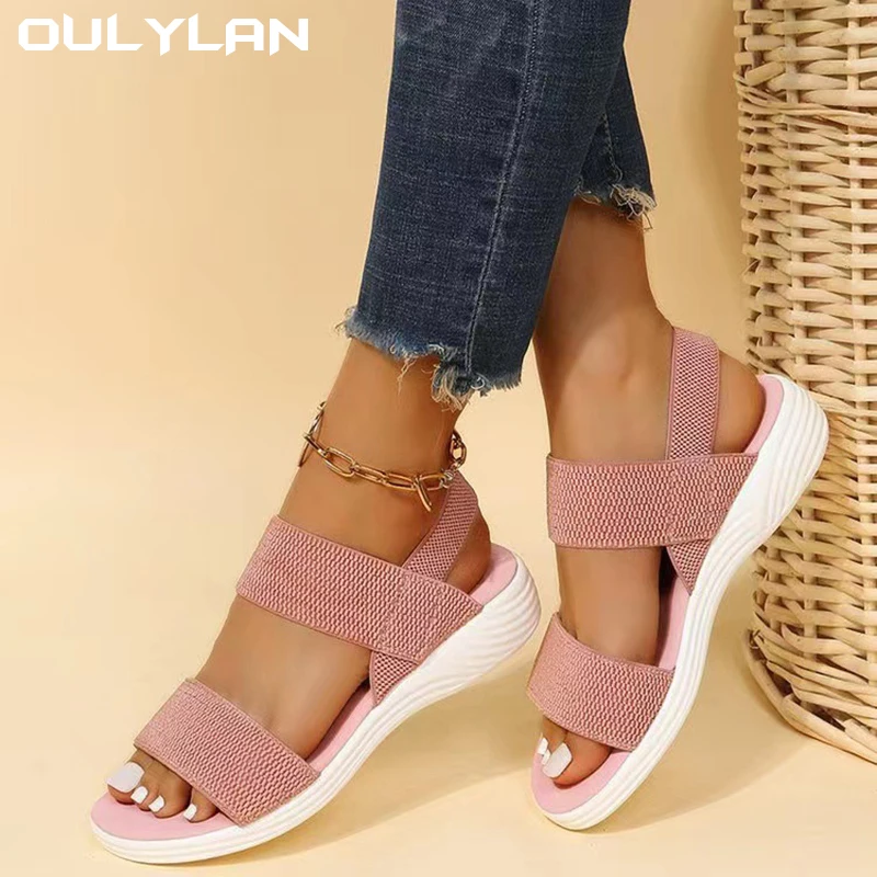 Mesh-Casual-Fish-Mouth-Sports-Sandals-Flying-Woven-Flat-Shoes-Sandals ...