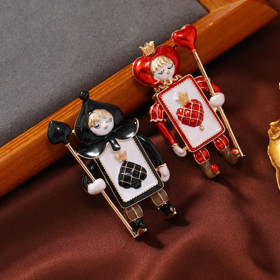 New-Cute-Retro-Red-And-Spade-Soldier-Brooches-For-Women-Men-Coat-Alloy ...