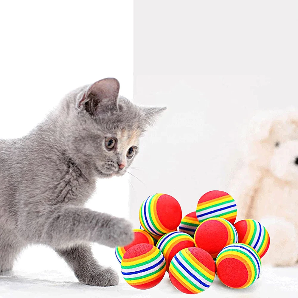Pet-Foam-Balls-Sponge-Ball-Cat-Toy-Soft-Foam-Rainbow-Play-Balls ...