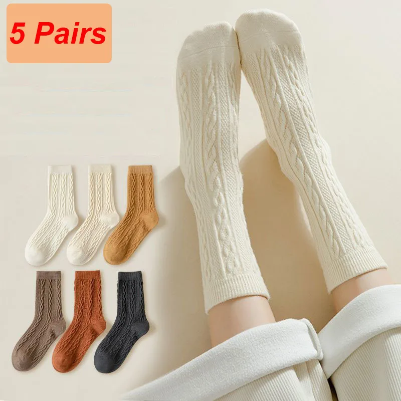 Womens Socks Autumn 3 Pairs | Women Socks Autumn Winter | 5 Pairs Socks ...