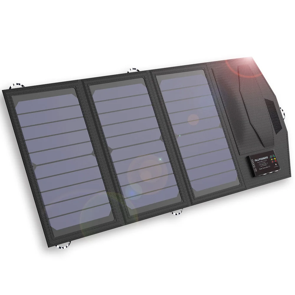 ALLPOWERS Panel Solar portátil para exteriores, Cargador USB de 5V y 15W, células solares ...