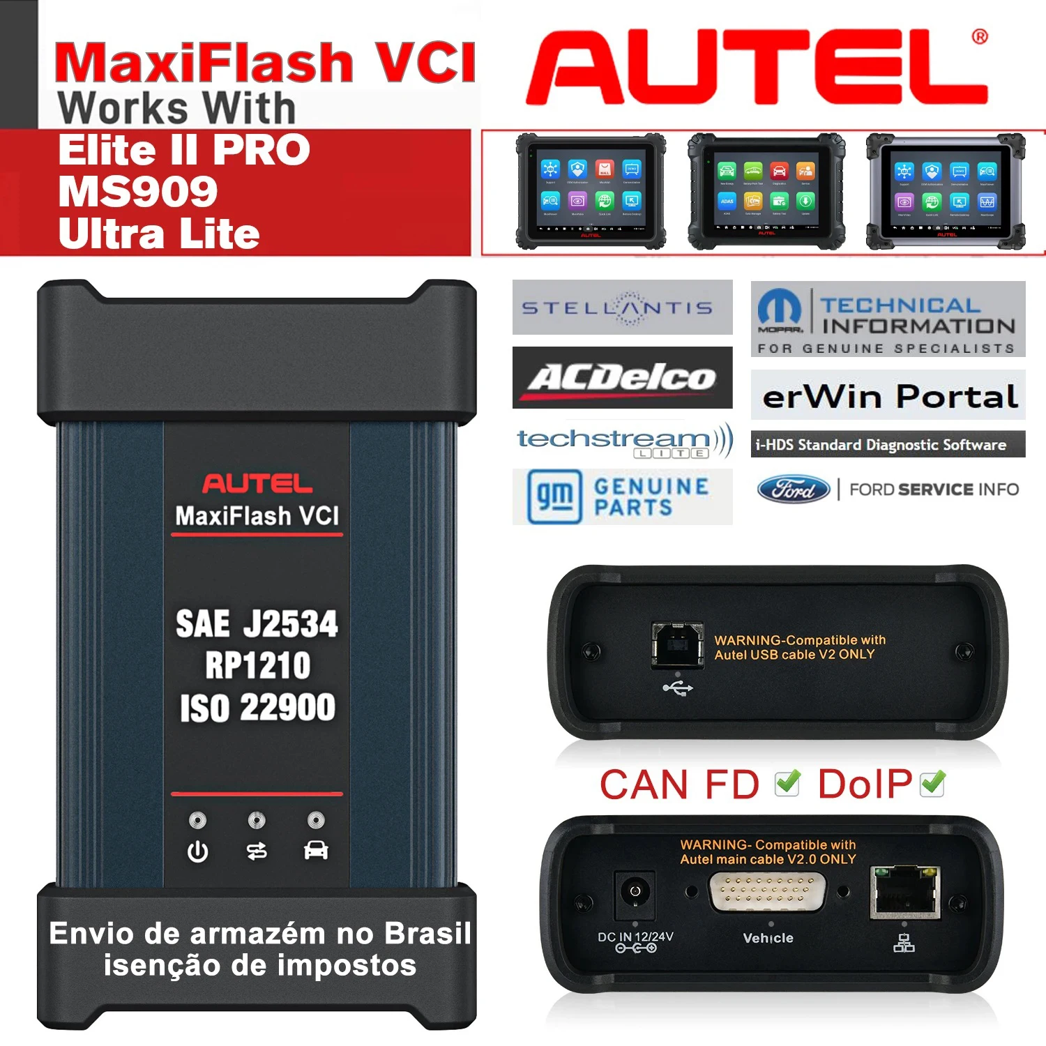 Autel-VCI-MaxiFlash-VCI-Dongle-J2534-ECU-Programmer-Work-with-OEM ...