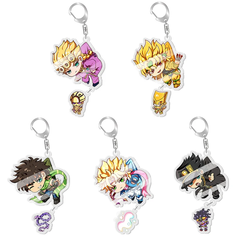 Anime JoJos Bizarre Adventure Keychain Kujo Jotaro Kakyouin Noriaki ...