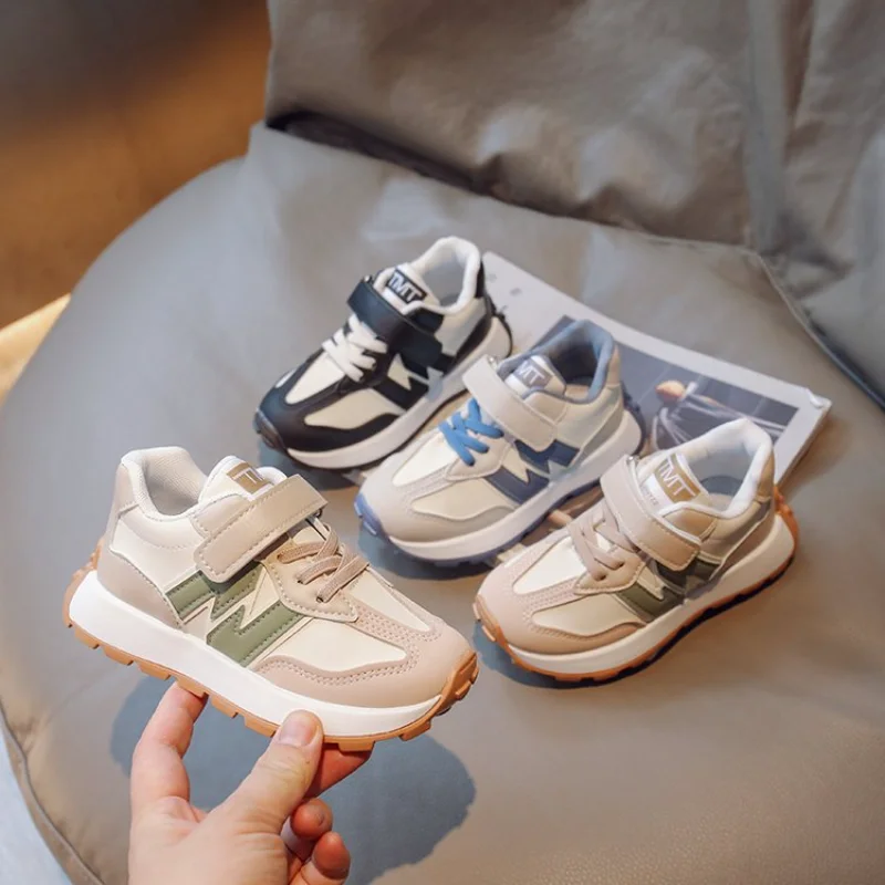 Children-s-Spring-New-Leather-Upper-Sneakers-Kids-Non-Slip-Casual-Shoes ...