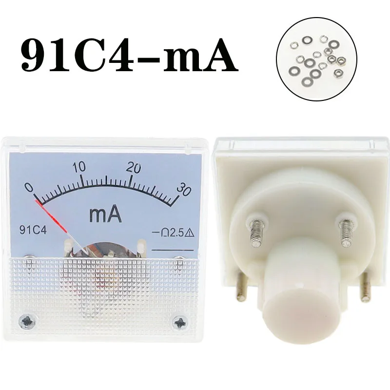 91C4-mA-DC-Pointer-type-milliammeter-1mA-5mA-10mA-50mA-100mA-200mA ...
