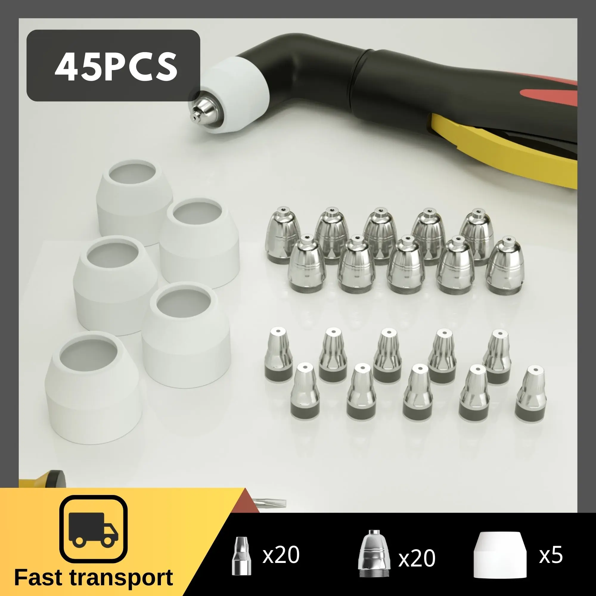 P80-Plasma-Cutting-Kits-45PCS-Electrode-Nozzle-Plasma-Consumable-Fit ...