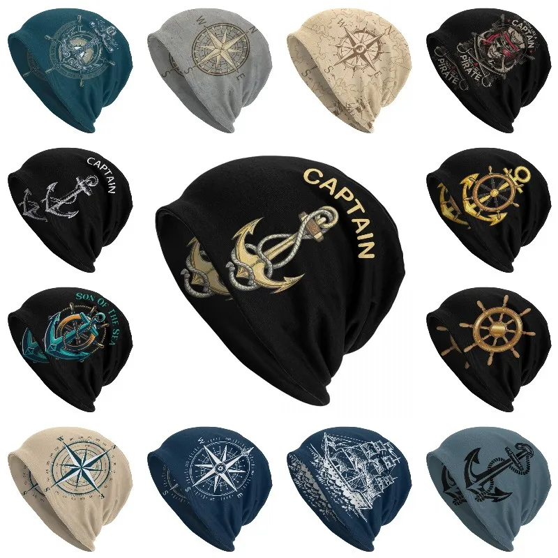 Custom-Nautical-Captain-Anchor-Skullies-Beanies-Caps-Men-Women-Unisex ...