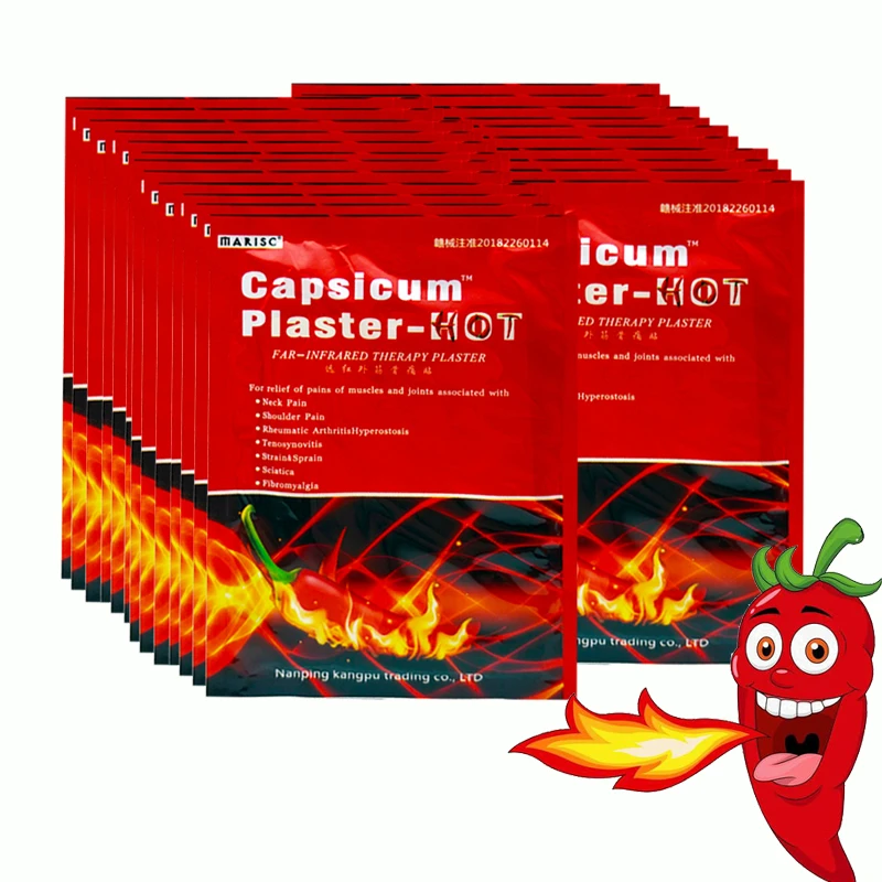 100 Pcs Hot Capsicum Patch Pain Relieving Patch Chinese Medical For ...