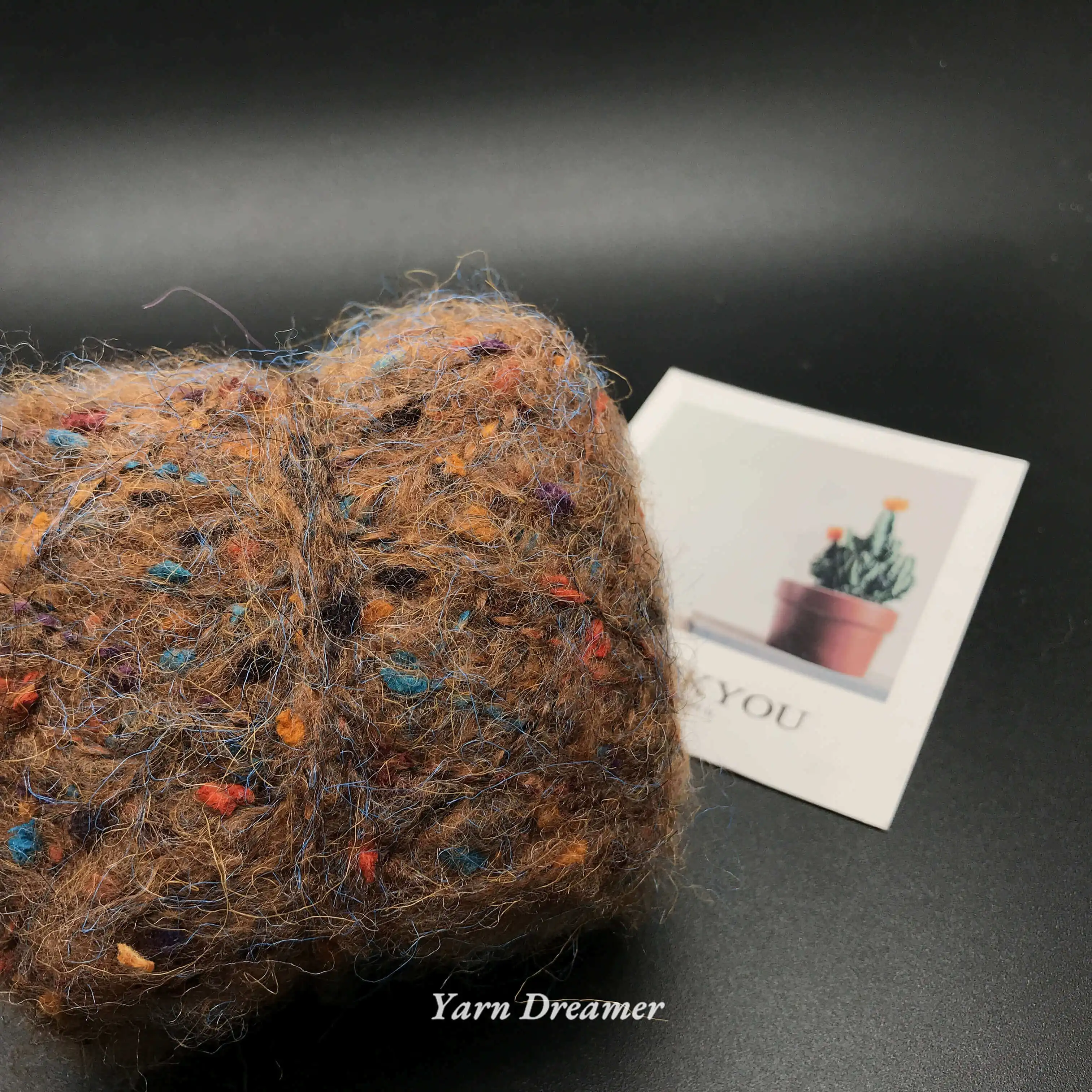 2-Styles-Brown-Mohair-Wool-Yarn-for-Knitting-Puffy-Hand-Knitting-Yarn ...