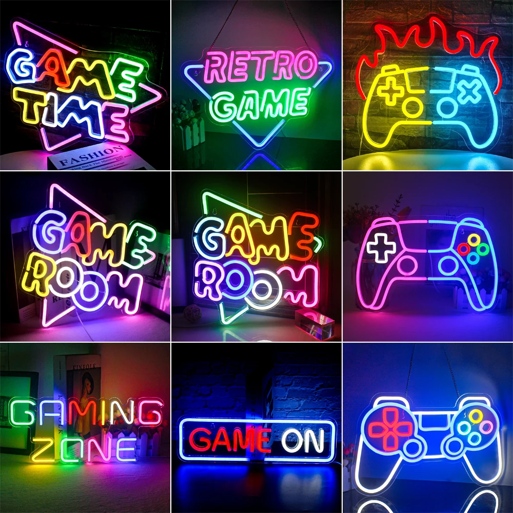 Game-Room-Neon-Sign-Led-Lights-Up-Sign-Home-Gaming-Lighting-For-Men ...