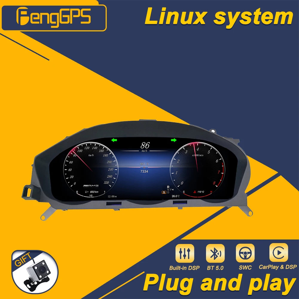 12.3" Digital Cluster Odometer Screen For Mercedes-Benz C W204 2011 ...