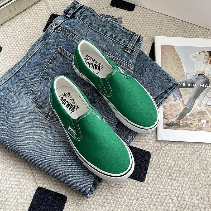 2024-Set-of-Canvas-Lazy-Shoes-with-One-Foot-Korean-Version-of-Student ...