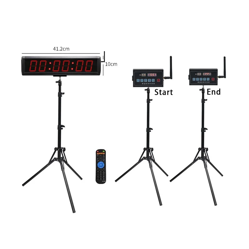 LED Race Clock Athletes Running Training Track and Field Timing System ...