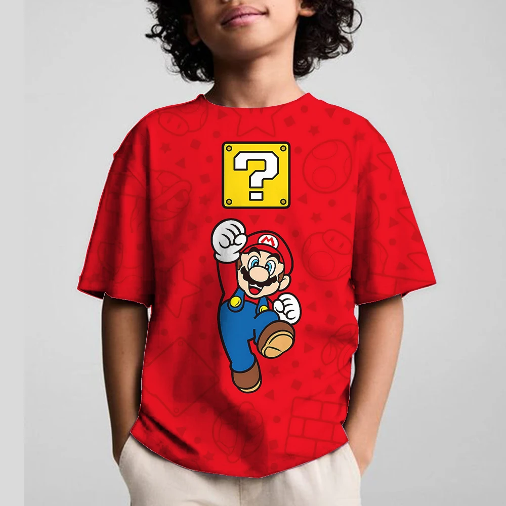 Camiseta-de-Super-Mario-Bros-para-ni-o-ropa-de-dibujos-animados ...