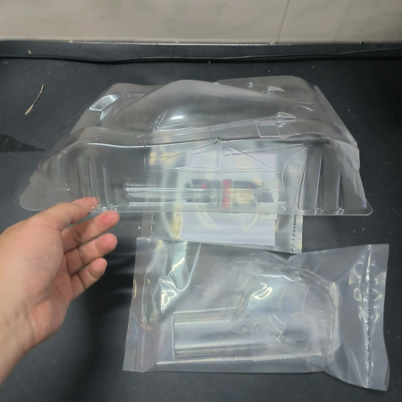 Scale-1-12-On-Road-Pan-Car-Clear-Lexan-Body-shell-W-Rear-spoiler-Light ...