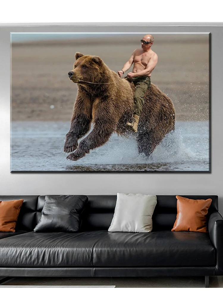 Vladimir Putin Riding A Bear Real