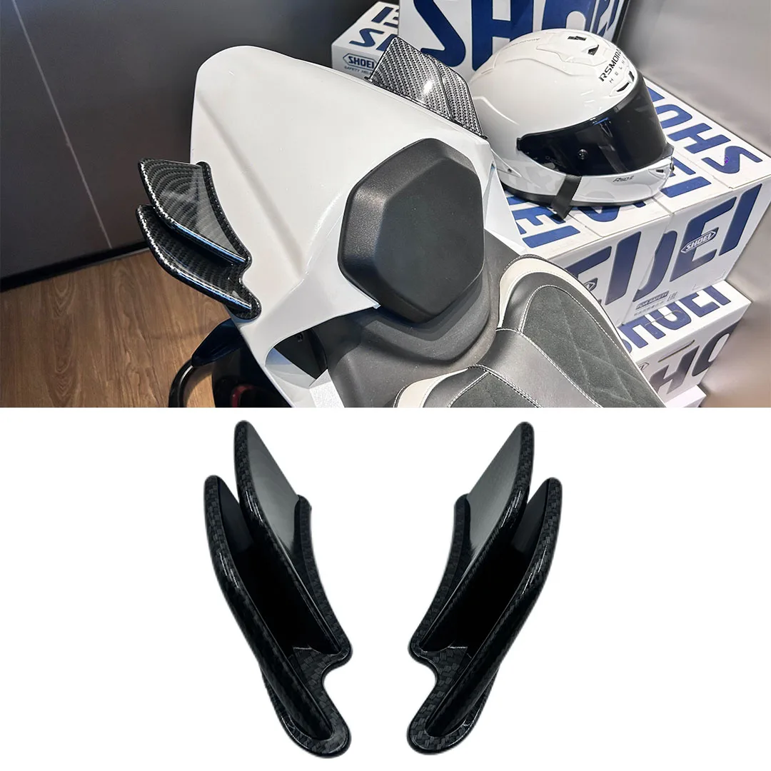 Motorcycle Universal Aerodynamic Rear Cover Wind Wing Kit Fixed Winglet ...