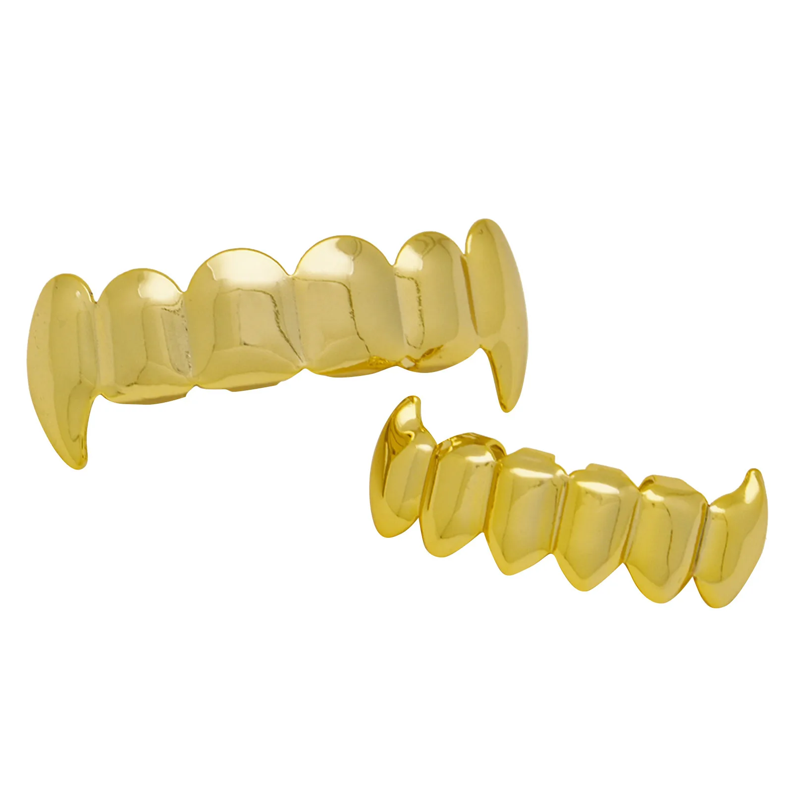 Hip-Hop-Gold-Plated-Teeth-Upper-And-Bottom-Grills-Dental-Mouth-Punk ...