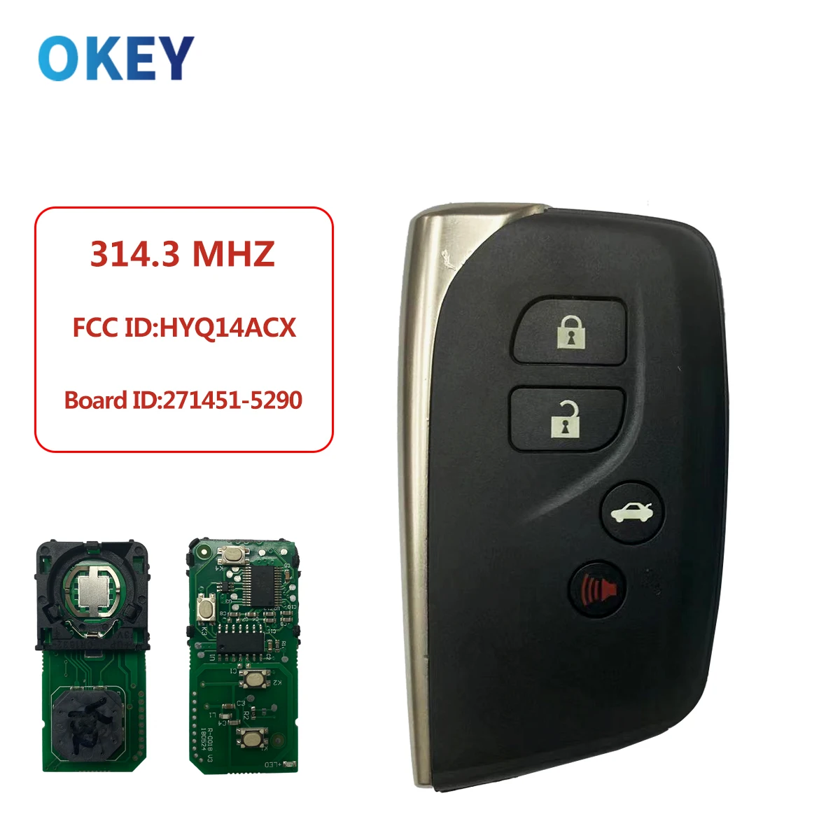Okey Remote Smart Car Key For Lexus HS250h LS460 LS600h 2010-2017 FCC ...