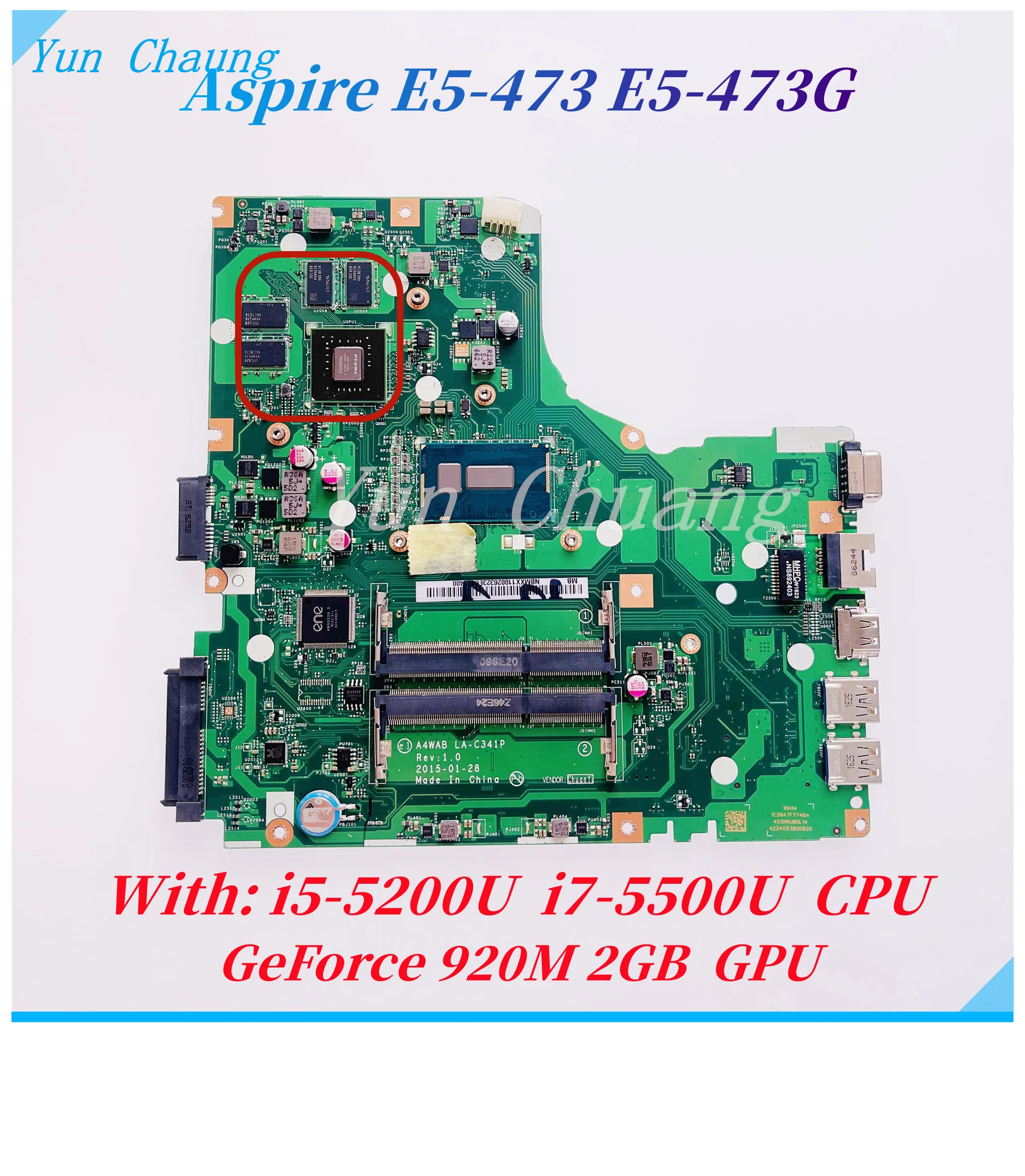 A4WAB-LA-C341P-Mainboard-UNTUK-Acer-Aspire-E5-473-E5-473G-Motherboard ...
