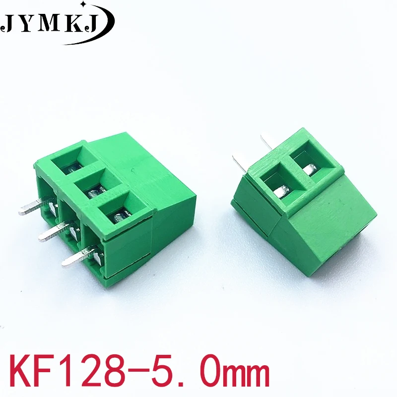 10pcs KF128 5.0mm PCB Mini Screw Terminal Blocks Connector for Wires KF128-5.0 2P 3P Terminal