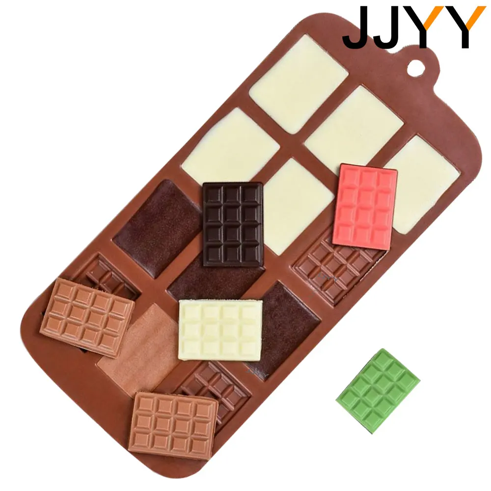 JJYY-Silicone-Mold-12-Even-Chocolate-Mold-Fondant-DIY-Candy-Bar-Mould ...