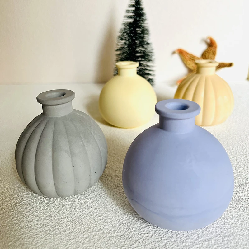 Water-ripple-vase-Cement-mold-Aromatherapy-diffuser-stick-container ...