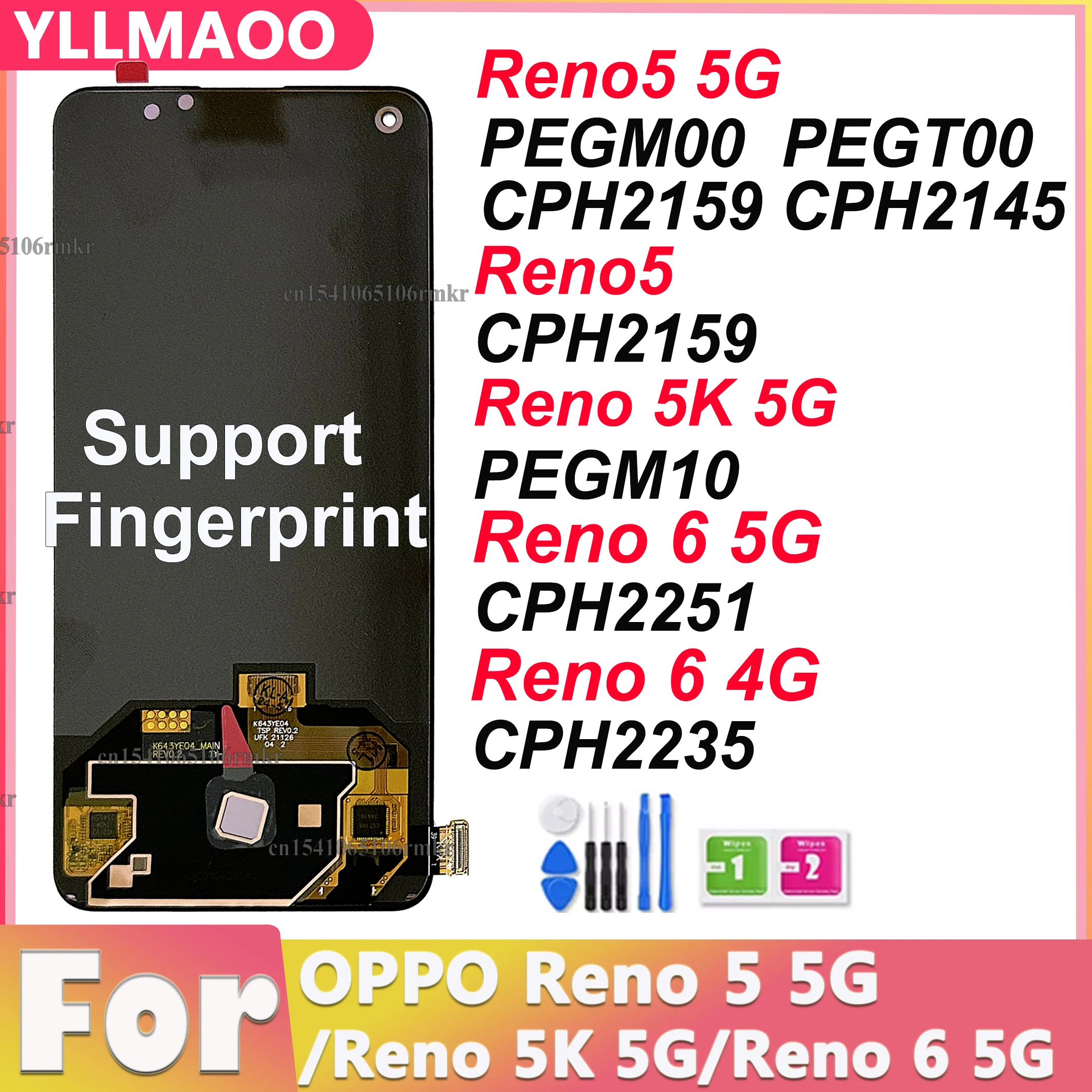6-43-OLED-Phone-Screen-Replacement-For-OPPO-Reno-6-4G-CPH2235-5G ...