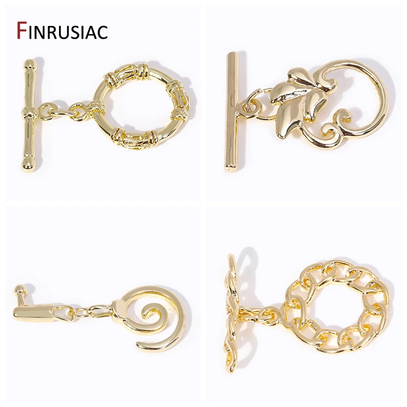 DIY-Women-Jewelry-Accessories-18K-Gold-Plated-OT-Clasps-Toggle-Clasps ...