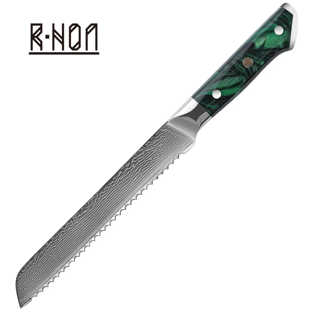 RHON-8inch-67Layers-Damascus-Steel-Serrated-Bread-Knife-VG10-Steel ...