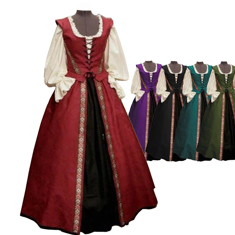 Lady-Medieval-Princess-Dress-Renaissance-Victorian-Vintage-Gown-Costume ...