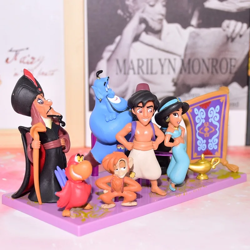 9Pcs-Set-Disney-Princess-Figure-Toy-Jasmine-Evil-Monkey-Tiger-Aladdin ...
