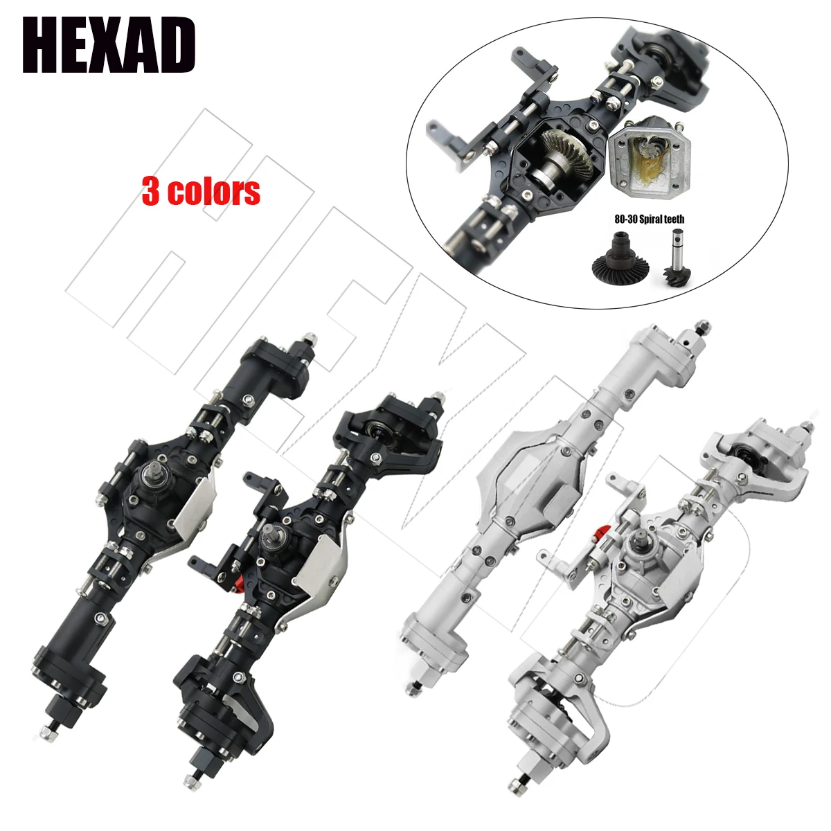 Front and Rear Door Axles CNC Aluminum Anodized for 1/10 RC Rock ...