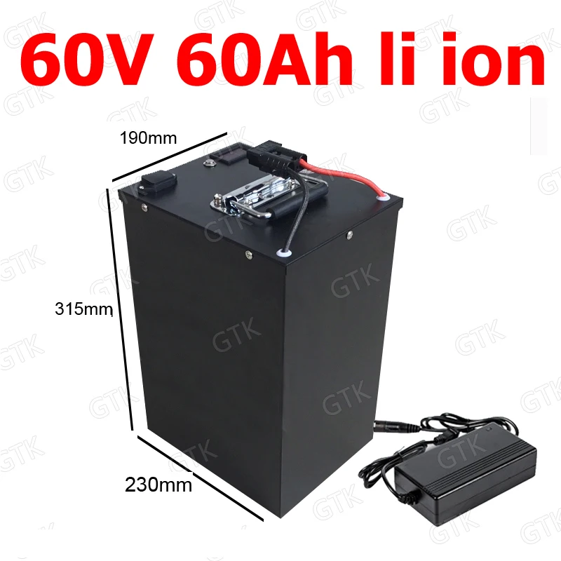 Gtk 60v 60ah Lithium Ion Battery Bms 16s Li Ion For 6000w Bike Tricycle ...