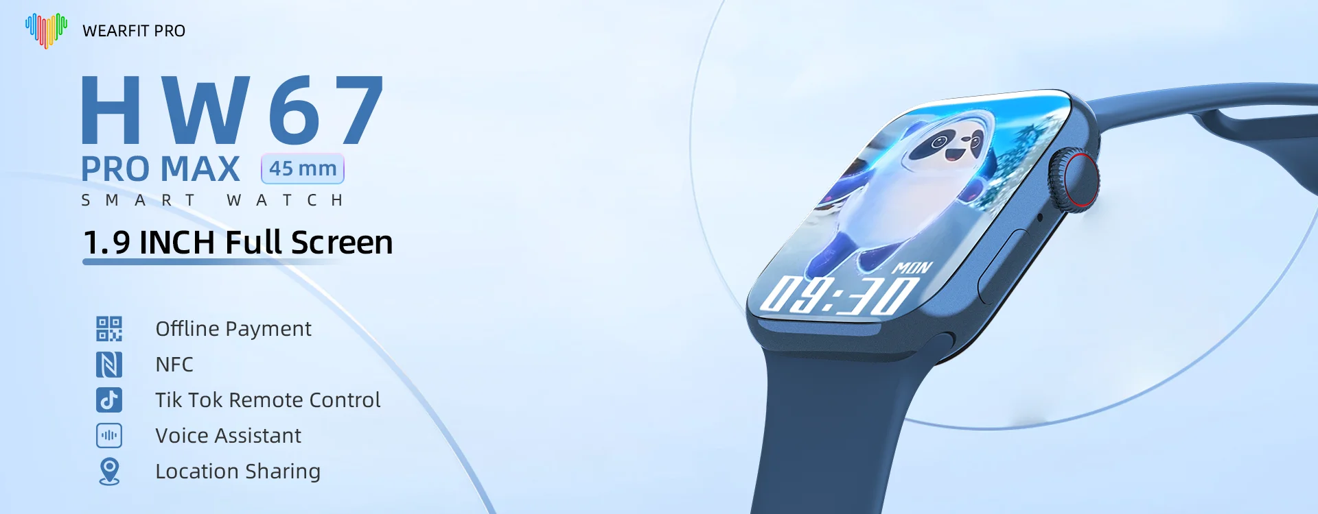 HW67 Pro max NFC 스마트 워치 시리즈 7 블루투스 통화 무선 충전 혈압 스포츠 Smartwatch 2022 for ...