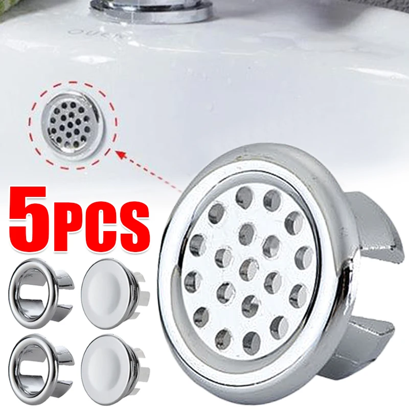 5-3-1pcs-Kitchen-Bathroom-Plastic-Round-Overflow-Drain-Caps-Cover-Basin ...