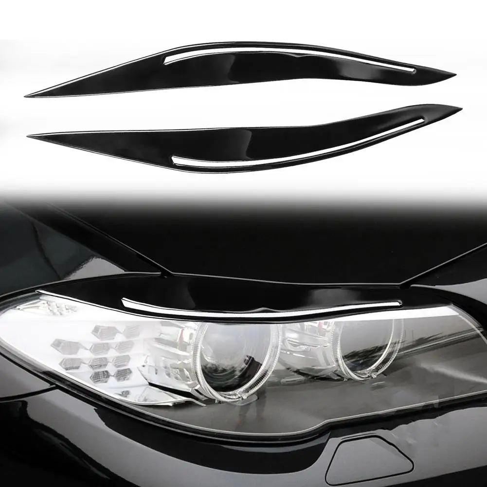 1-Pair-Carbon-Fiber-Front-Headlights-Eyebrows-Eyelids-Headlamp-Cover ...