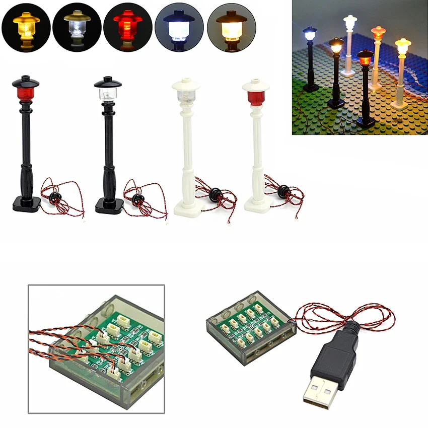 LED-Light-Building-Blocks-com-USB-e-Pin-Lamp-Wire-DIY-Road-Light-Street ...