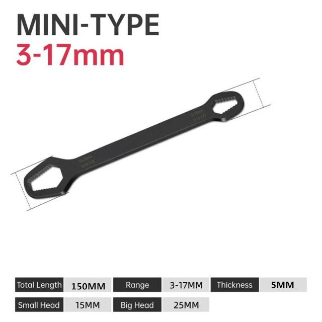 Universal Torx Wrench 3 17mm 8 22mm 5mm Thickness Self Tightening ...