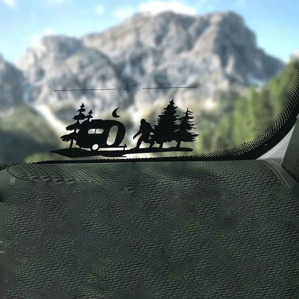 Sasquatch And Mountains Car Decals – Outdoor Essentialz