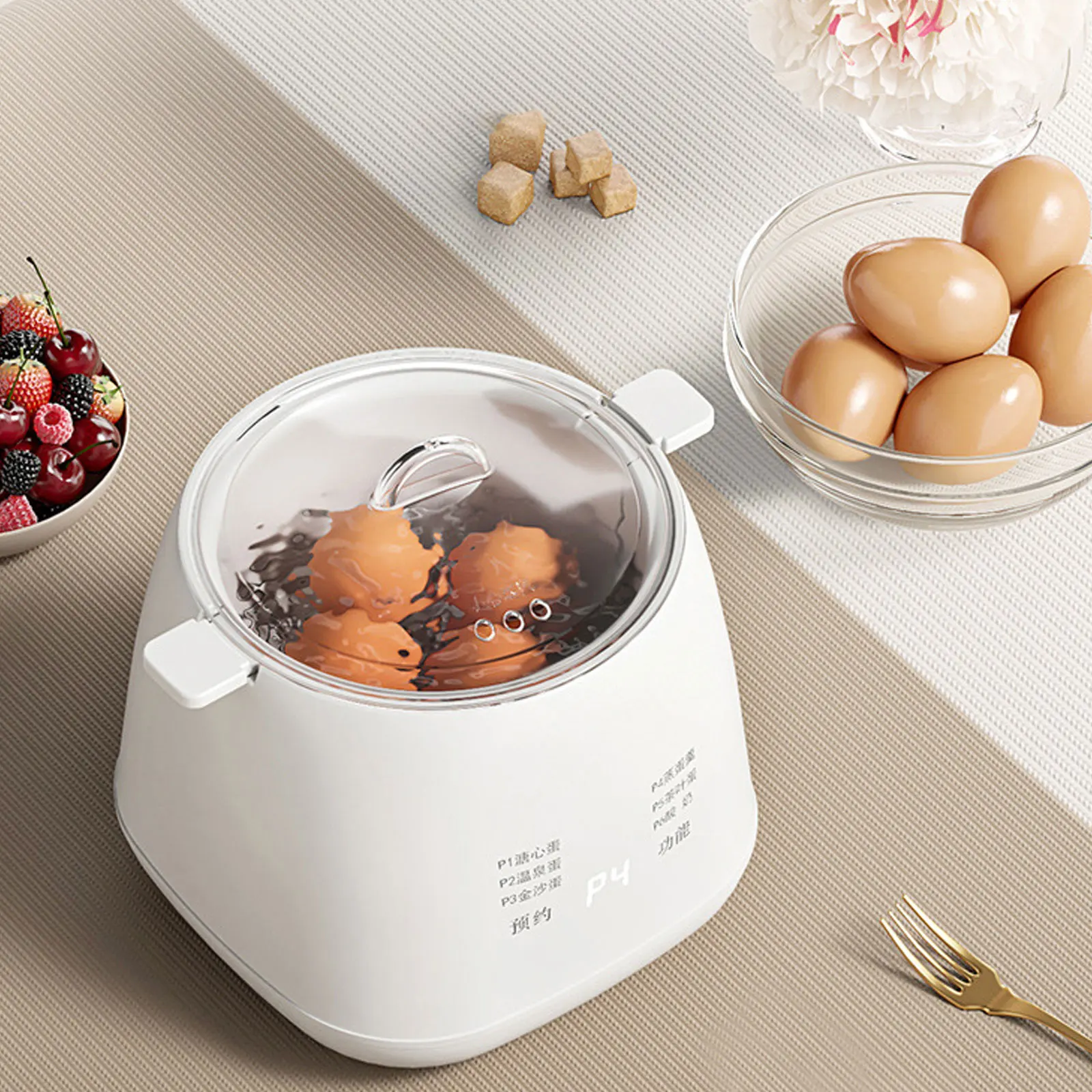 220V-Smart-Egg-Cooker-Fully-Automatic-Buns-Corn-Steamed-Boil-Breakfast ...