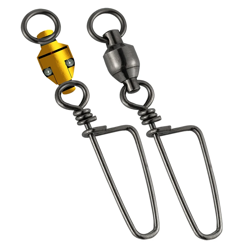 10-20pcs-Fishing-Swivels-Snap-Lock-Rolling-Ball-Bearing-Stainless-Steel ...