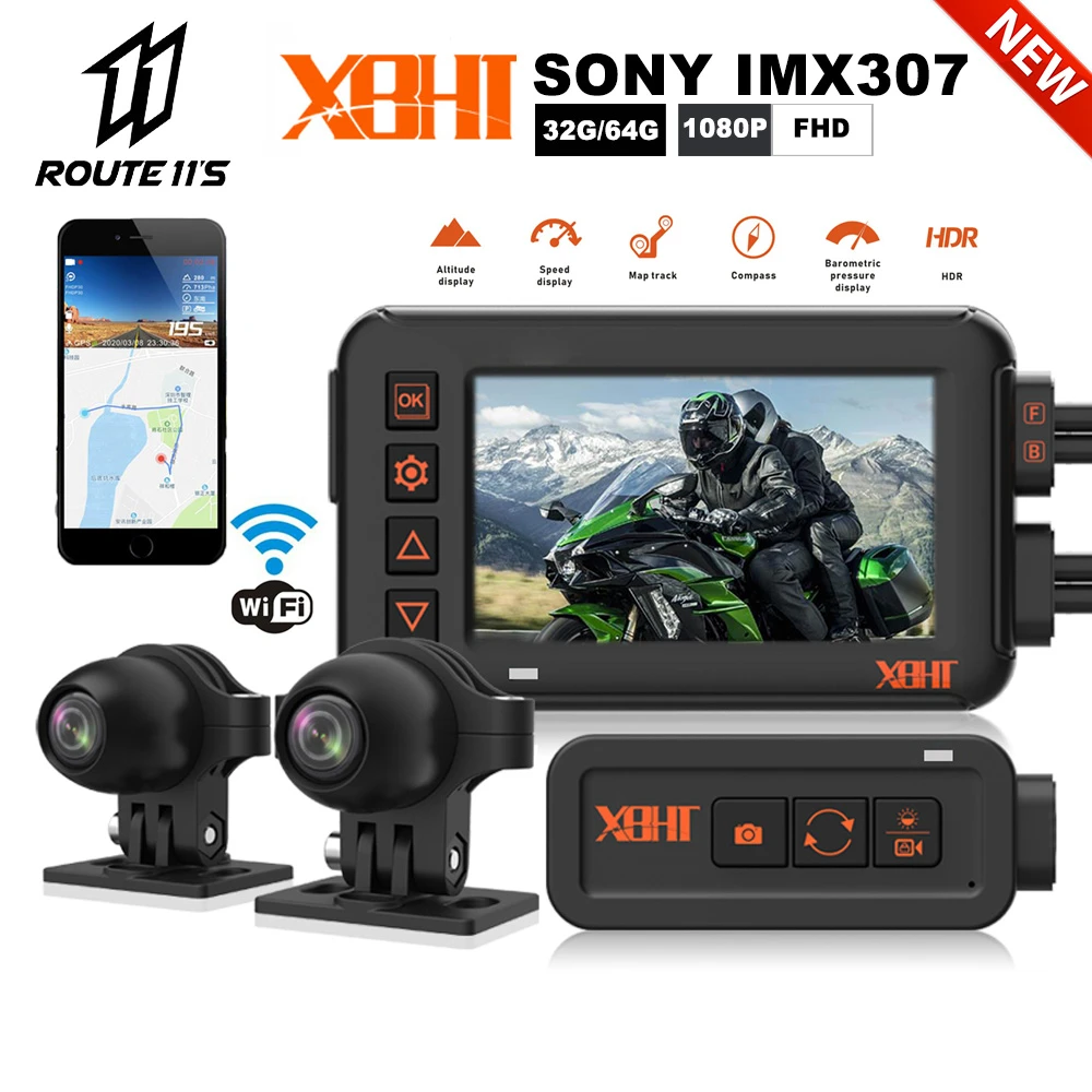 Motorcycle Driving Recorder Gps Motorcycle Video Recorder Rear View ...