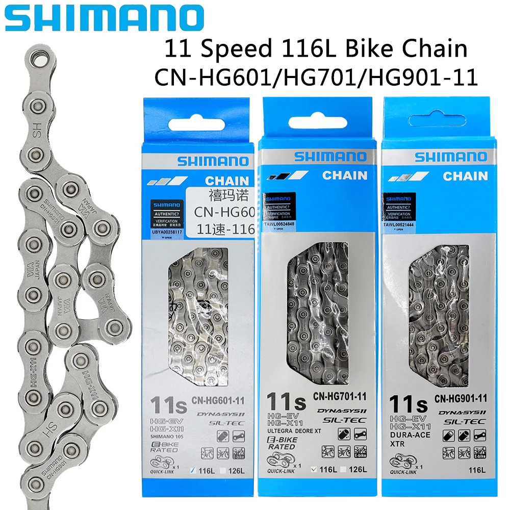 SHIMANO 11 Speed Bicycle Chain CN HG701 HG601 HG901 11V 116L Bike Chain MTB Road Bike with Quick ...