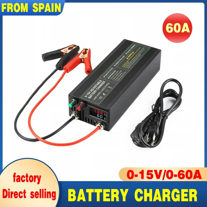 12v Lifepo4 Charger 60a Power Supply Lithium Battery 100v-240v 12.6v 14 ...
