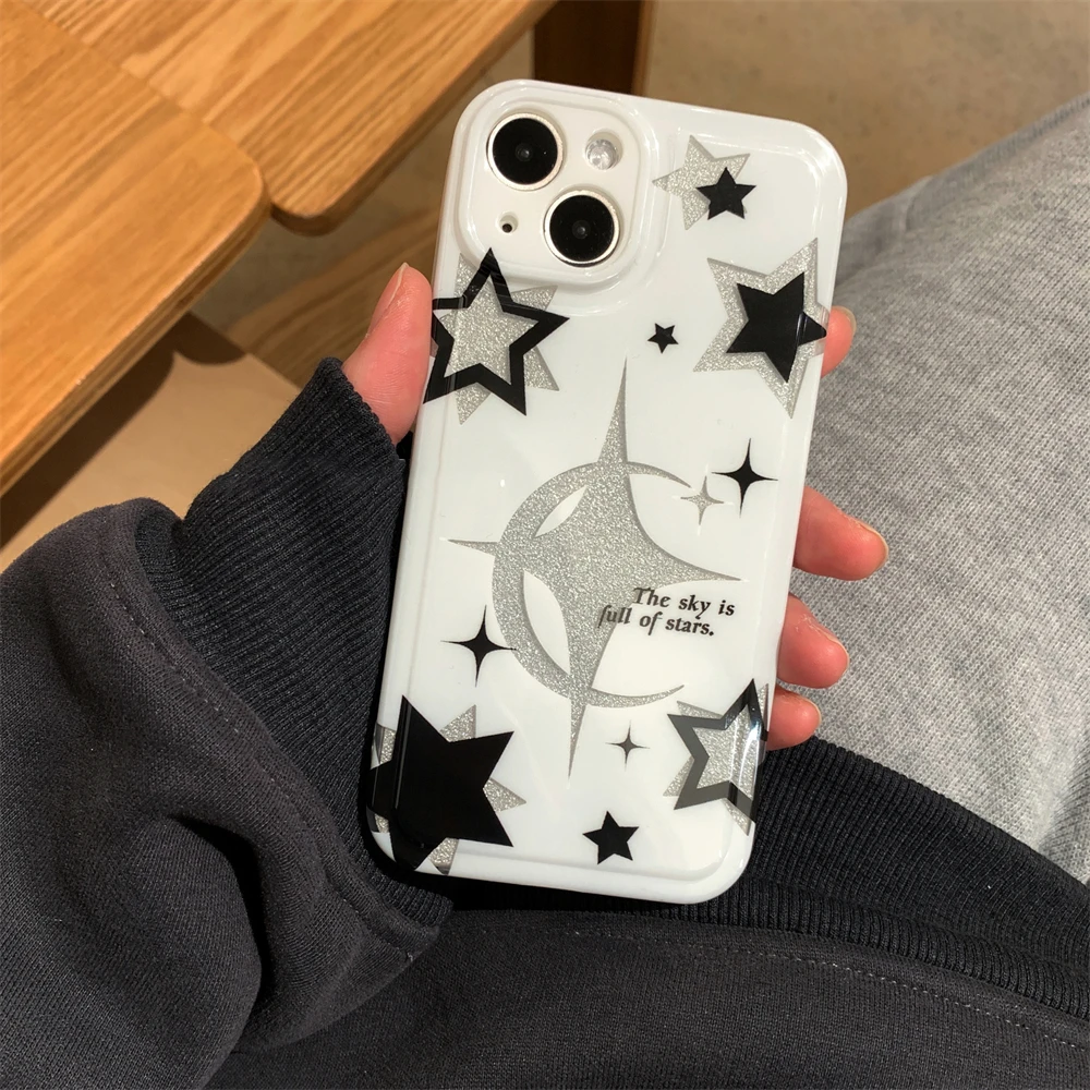 Ins-Korean-Cute-Y2k-Glitter-Star-Phone-Case-For-iPhone-14-13-12-11-Pro ...