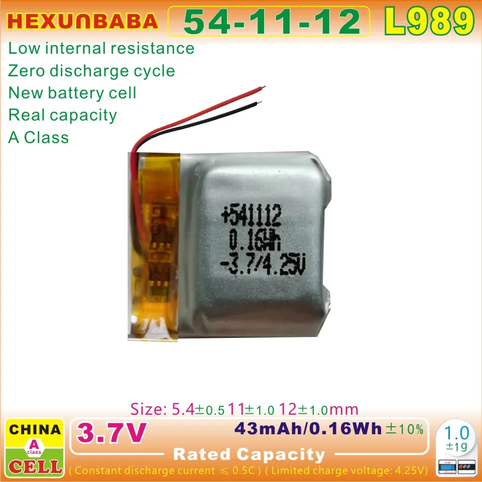 10pcs-3-7V-43mAh-541112-Polymer-Lithium-Ion-Li-ion-Battery-for ...